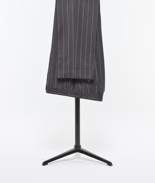 Charcoal Gray Pinstripe - Super 130s 100% Wool – Styles By Kutty